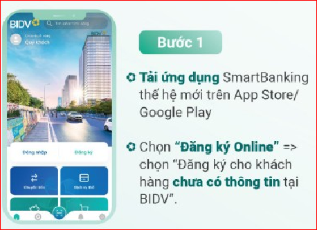 Mở tài khoản trực tuyến với BIDV SmartBanking - Wonline
